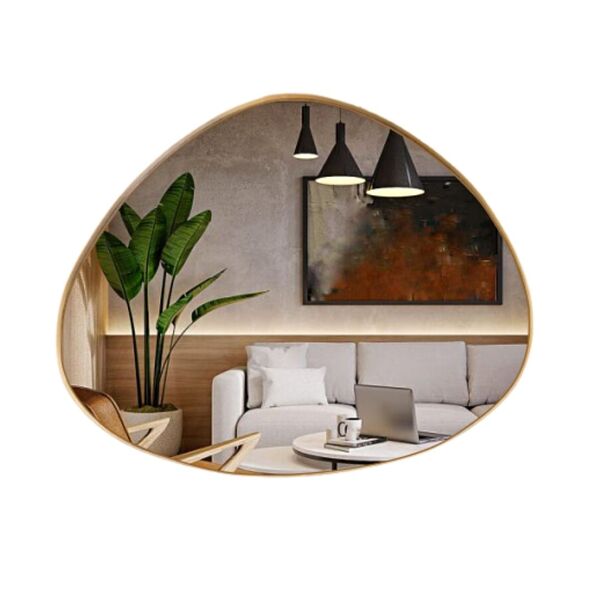 Espelho Organico Com Moldura Em Metal Quarto Sala Hall 90cm Bronze | Leroy Merlin