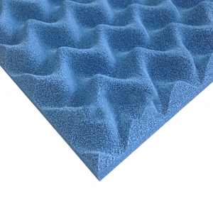 Espuma Pu Senoidal - 500 X 500 X 25 Mm 23kg/m3 - Sm Se - Azul Celeste ...