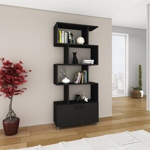 Estante 4 Nichos 2 Portas Rt3123 Movelbento Preto | Leroy Merlin