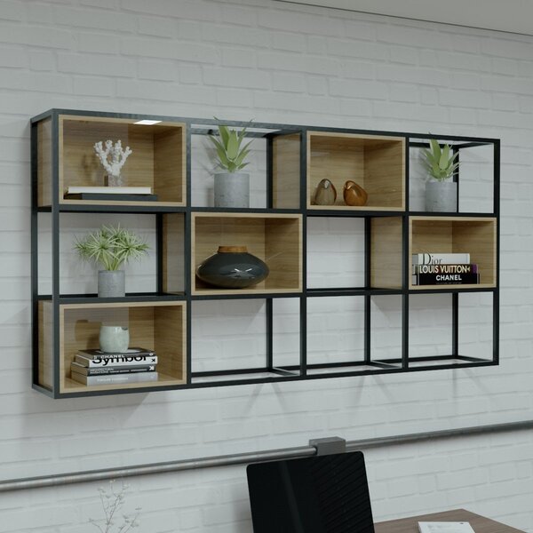 Estante Aérea Design Industrial Tendenci Ciment Freijó Puro | Leroy Merlin