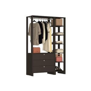Guarda Roupa Casal Modulado 6 Peças Elegance Com Espelho Niquel/blanc ...