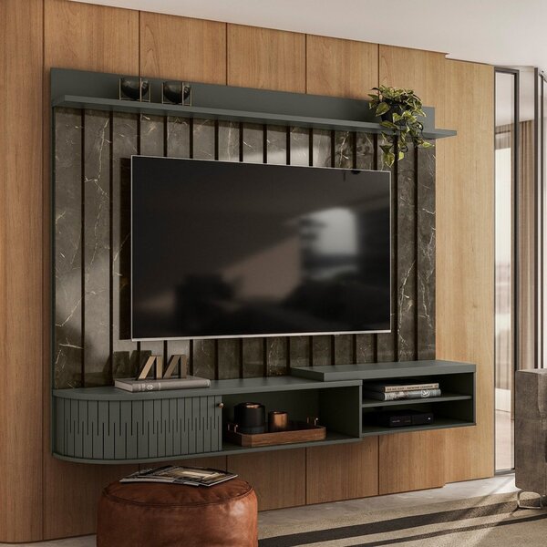 Estante Home Para Tv Até 75 Polegadas Imola Jade/oliva | Leroy Merlin