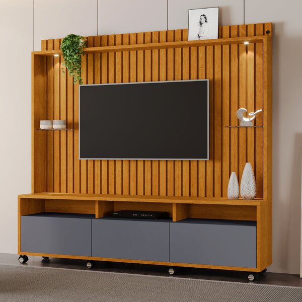 Estante Home Para Tvs De Até 60 Polegadas Com 3 Gavetas Absoluto Ripado ...