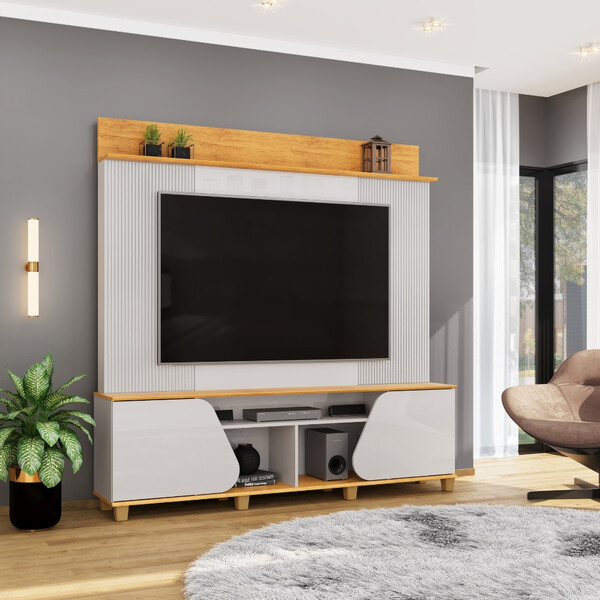 Estante Home Ripada Para Tv Até 70 Polegadas 2 Portas Henry Dj Móveis | Leroy Merlin