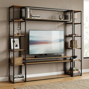Estante Para Tv Modular Industrial Em Ferro Com Mdf 213x185cm Paris ...