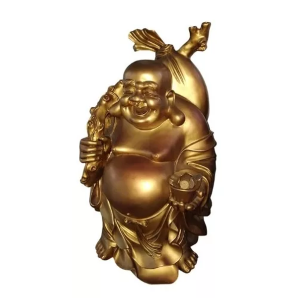 Estátua Buda Gordo Dourado Gg | Leroy Merlin