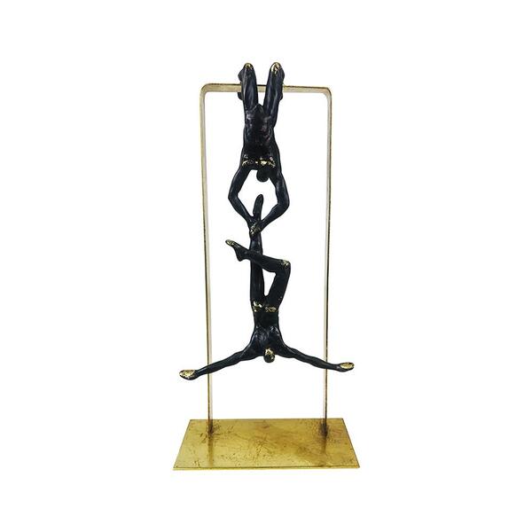 Estatueta De Resina Elby Acrobatas De Trapézio 42cm Dourado | Leroy Merlin