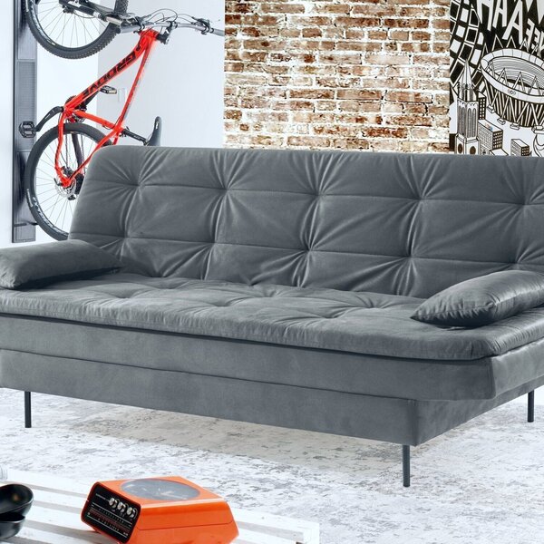 Estofado Sofá Cama Flip 90x185x90cm Cinza Cinza | Leroy Merlin