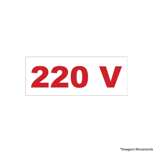 Etiqueta 220 Auto Adesiva Para Tomadas Placa Cartela Com 16 Peças ...