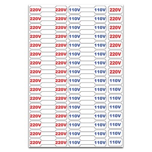 Etiqueta Adesivo De Voltagem 110v E 220v Tomadas E Cabos | Leroy Merlin