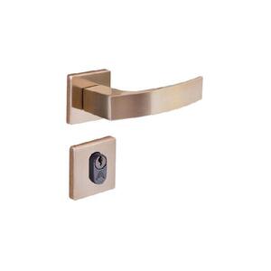 Fechadura Entrada Quadratta Curva Roseta 55mm Latonado Alianca | Leroy ...