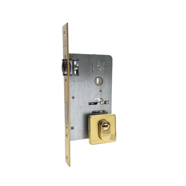 Fechadura Rolete Pivotante Dourada Externa Imab 4700 Quadrada Cilindro ...