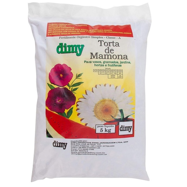 Fertilizante Adubo Orgânico Natural Torta De Mamona 5kg Dimy | Leroy Merlin