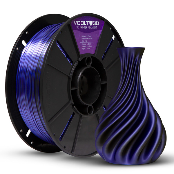 Filamento Pla Duo Color Lilas Com Preto Premium 1kg Duas Cores V-silk 1 ...
