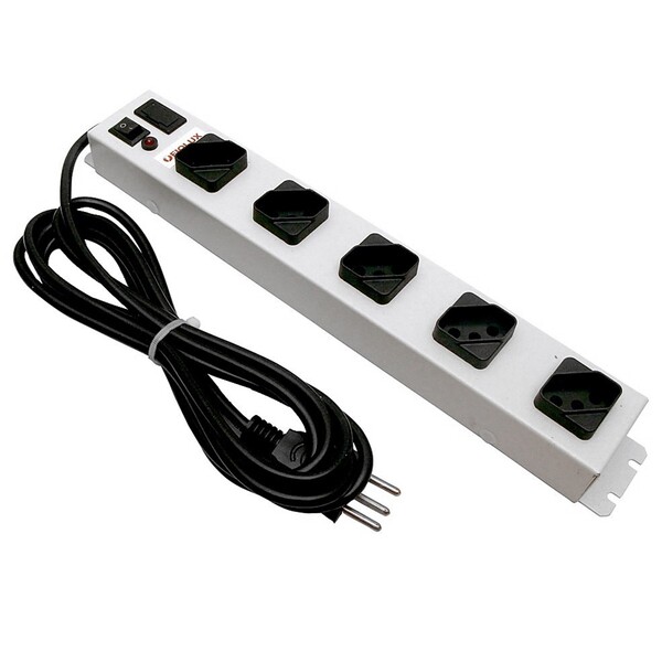 Filtro De Linha Profissional 5 Tomadas Metálico Com Cabo De 5 Metros - Fiolux | Leroy Merlin