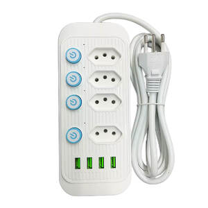 Filtro De Linha Regua Energia Extensão De 4 Tomadas + 4 Usb | Leroy Merlin