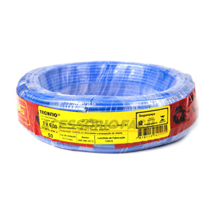 Fio Cabo Elétrico 6mm Techfio Flexível 750v Azul Rolo Com 50 Metros ...
