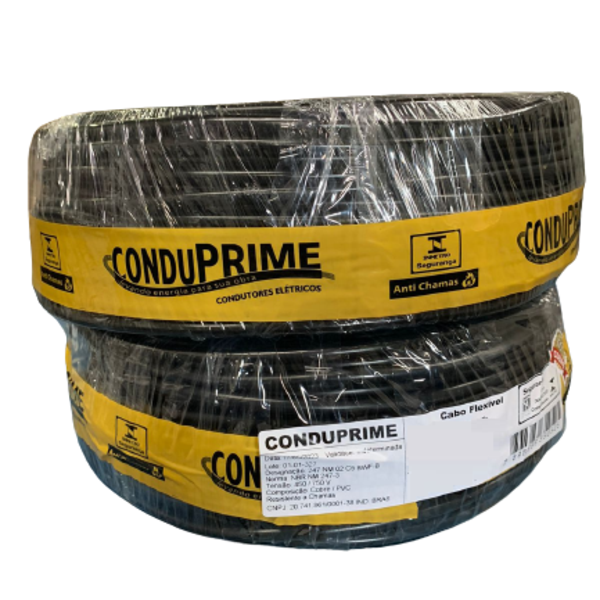 Fio Cabo Flexivel 25mm Rolo 100mts 100% Cobre Conduprime Preto | Leroy ...