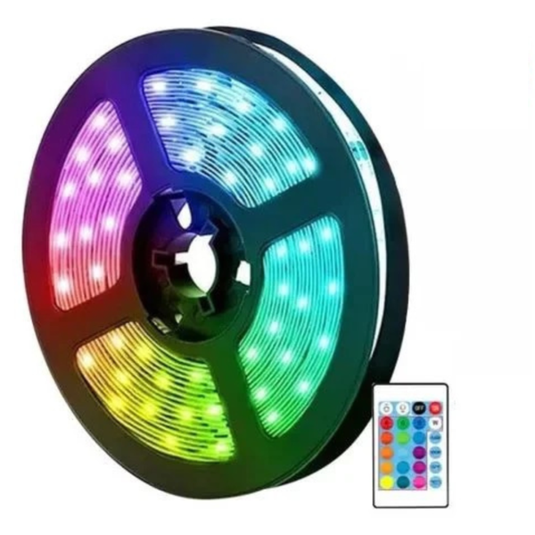 Fita De LED 5050 RGB 60 LEDS 12V IP65 Com Controle - 5 Metros | Leroy ...