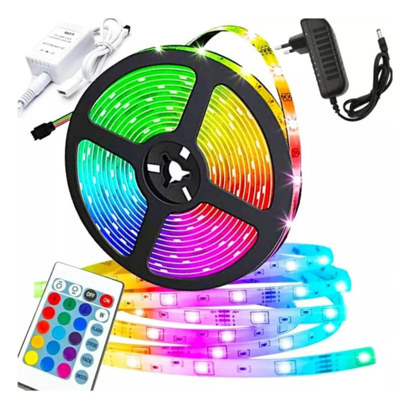 Fita Led 5050 Rgb Color 5 Metros Prova D'água C/ Controle | Leroy Merlin