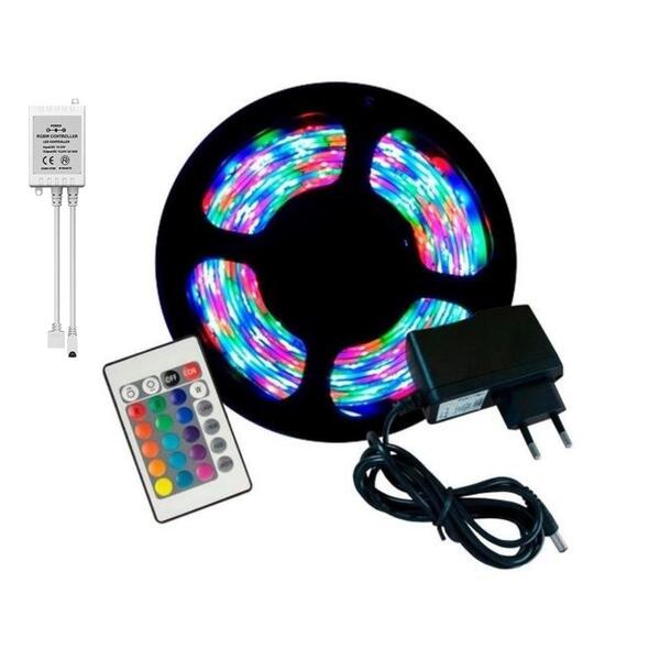 Fita Led Colorida Rolo 5m Led Resistente Água+controle+fonte | Leroy Merlin