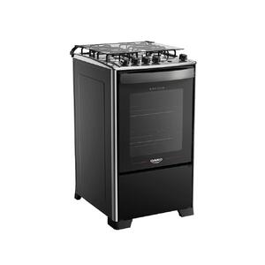 Fogão 4 Bocas Preto Com Mesa Inox Dako Magister Bivolt | Leroy Merlin