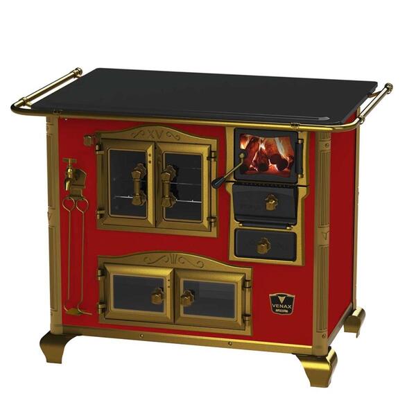 Fogao A Lenha N 2 Gab Imperador Vitreo Vermelho Com Tampa | Leroy Merlin