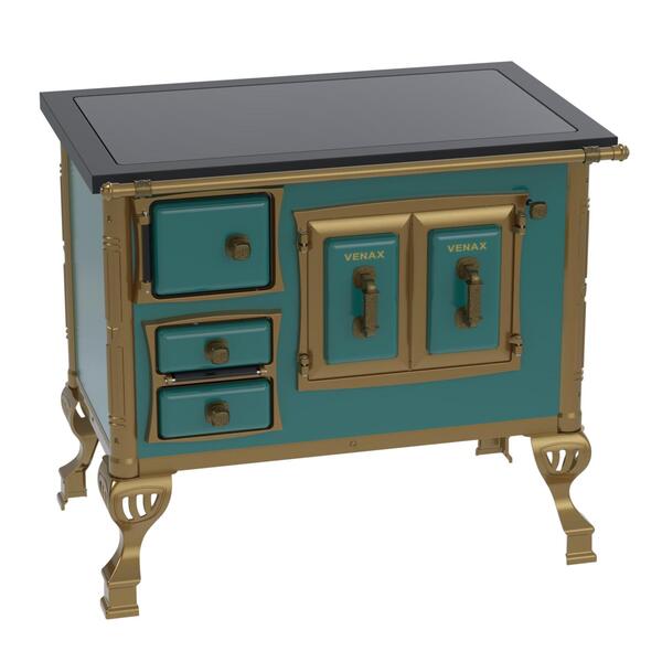 Fogao A Lenha Venax Gii N 1 Colonial Premium Turquesa | Leroy Merlin