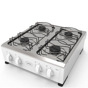 Fogão Bali 4 Bocas Com Mesa Inox 4111 Esmaltec Branco Bivolt | Leroy Merlin