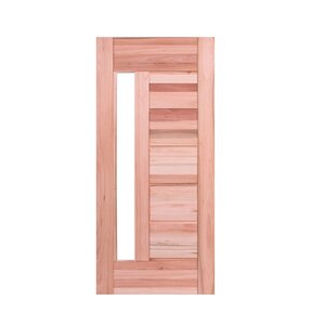 Folha De Porta De Madeira 210x90cm Pe34 Com Visor Esel | Leroy Merlin