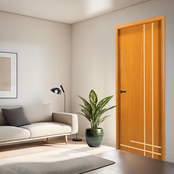 Folha De Porta Em Madeira Frisada 5 210x70x3,5cm Gitale Portas ...