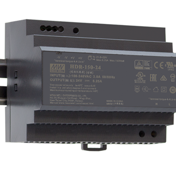 Fonte Ac/dc Hdr-150-24 127w 24v Saída Montagem Em Trilho Din | Leroy Merlin