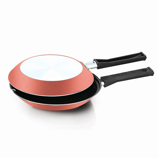 Frigideira Dupla Antiaderente Omeleteira 20cm Criativa Grenà Cinza ...