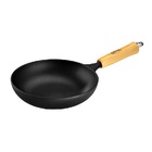 Frigideira Wok Em Ferro Cabo Madeira Panelamineira 28cm 2 5l | Leroy Merlin