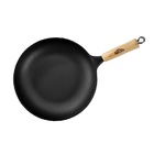 Frigideira Wok Em Ferro Cabo Madeira Panelamineira 28cm 2 5l | Leroy Merlin