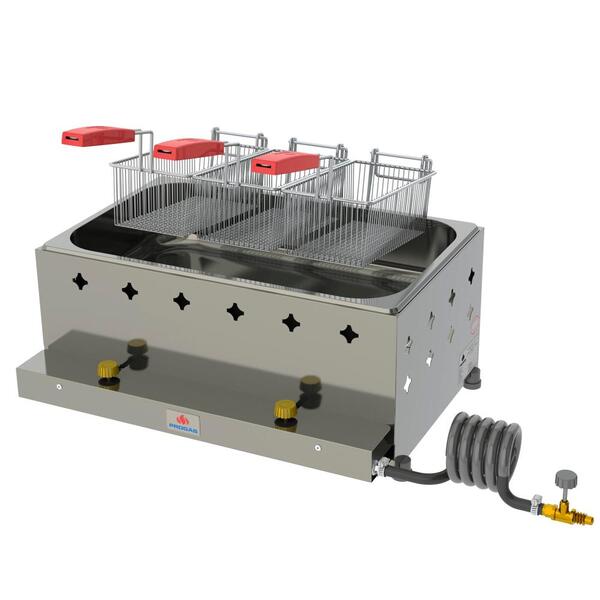Fritadeira Profissional A Gás Alta Pressão Progás Inox 1 Cuba 10 Litros ...