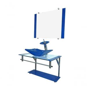 Gabinete Azul 60cm De Vidro + Torneira Cascata Cc38 Dahora | Leroy Merlin