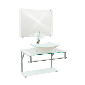 Gabinete Branco 60cm De Vidro + Torneira Cascata Cc38 Dahora | Leroy Merlin