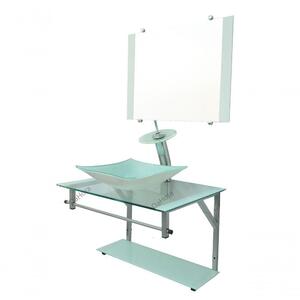 Gabinete Branco 60cm De Vidro + Torneira Cascata Cq34 Dahora | Leroy Merlin