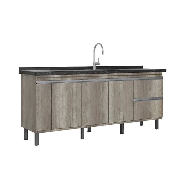 Gabinete De Cozinha 174cm Armário 100% Mdf Madeira Barrique Barrique ...