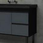 Gabinete De Cozinha Armário 91cm 2 Gavetas 2 Portas 100% Mdf Preto ...