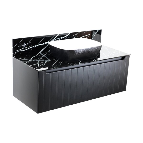 Gabinete Para Banheiro Com Cuba Armani Preto | Leroy Merlin