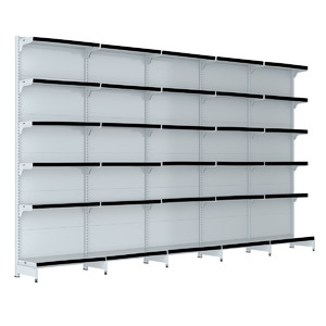 Gondola Parede 202 Fit Farmacia Ate 5 Metros Branco Pe Preto | Leroy Merlin