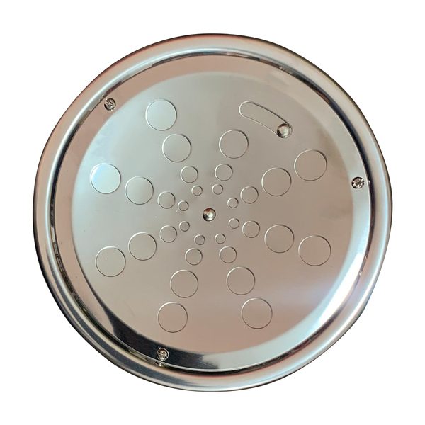 Grelha Redonda Inox Com Caixilho Polido 15cm - Estilmax | Leroy Merlin