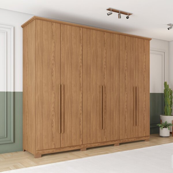 Guarda-roupa 6 Portas 6 Gavetas Leblon Nature | Leroy Merlin