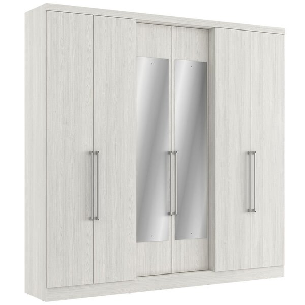 Guarda Roupa Casal 6 Portas Com Espelho Mont Blanc Plus Glass Thb ...