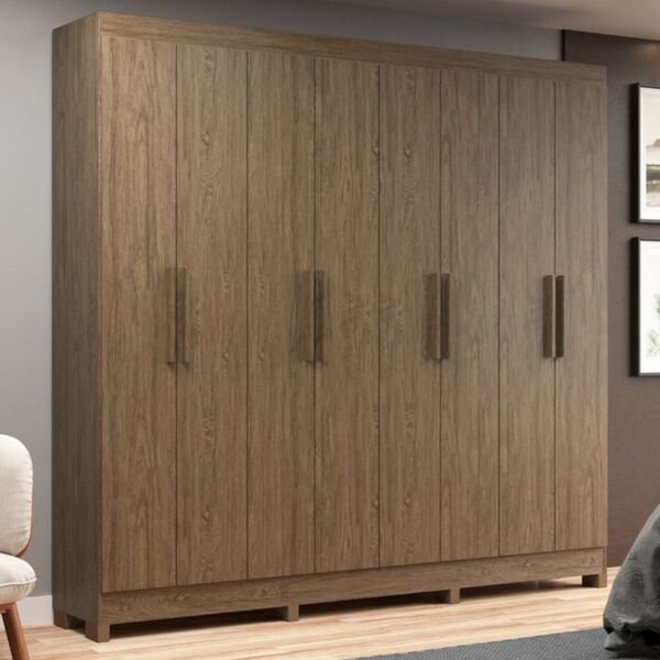 Guarda Roupa 8 Portas 8 Prateleiras Wood - Decibal | Leroy Merlin