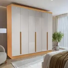 Guarda Roupa Alvorada Casal 6 Portas 6 Gavetas Bianchi Cor Nature Off ...