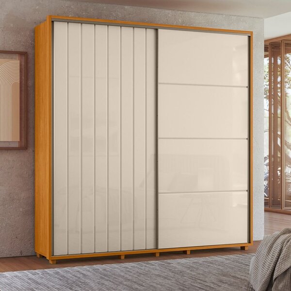 Guarda-roupa Casal 2 Portas De Correr 100% Mdf Com Pés Monet Yescasa ...