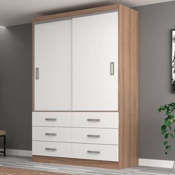 Guarda Roupa Casal 2 Portas De Correr 6 Gavetas Veneza Premium Yescasa ...